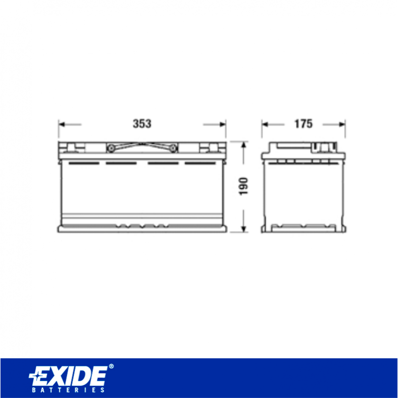 BATERÍA EXIDE GEL ES900 Marine and Multifit 80Ah 900Wh