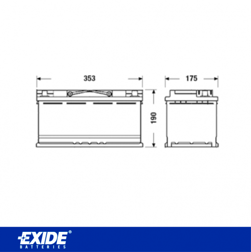 BATERÍA EXIDE EP800 95AH 850A AGM MARINA